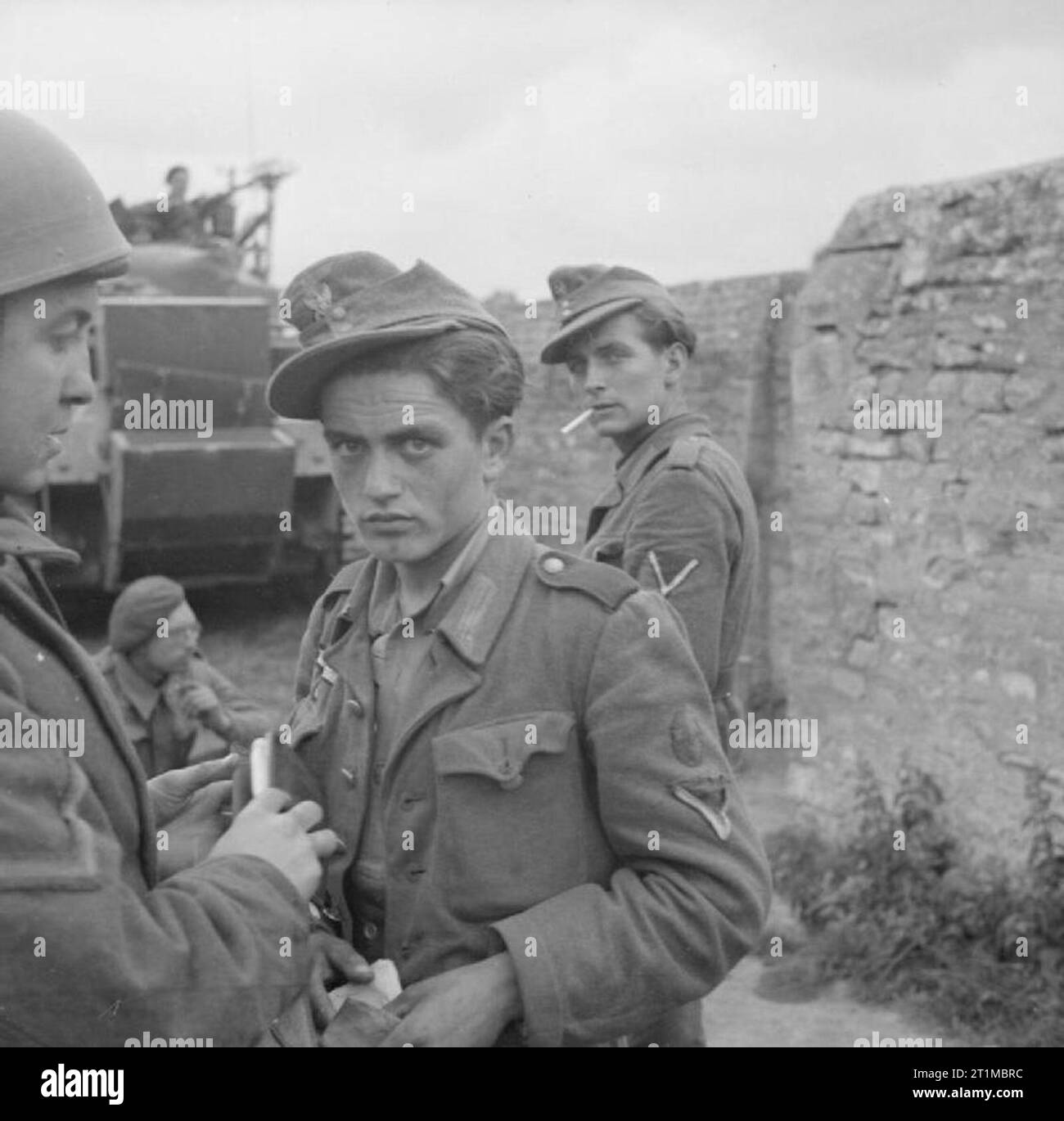 The British Army in the Normandy Campaign 1944 A young German prisoner ...