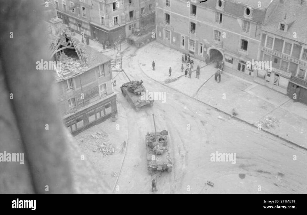 The British Army in the Normandy Campaign 1944 Sherman tanks driving ...