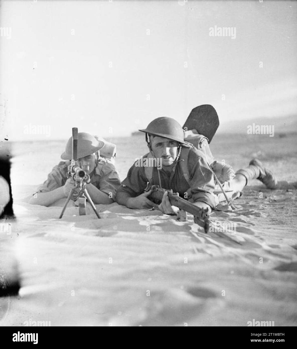 The British Army in the Middle East 1943 A Bren gunner and rifleman ...