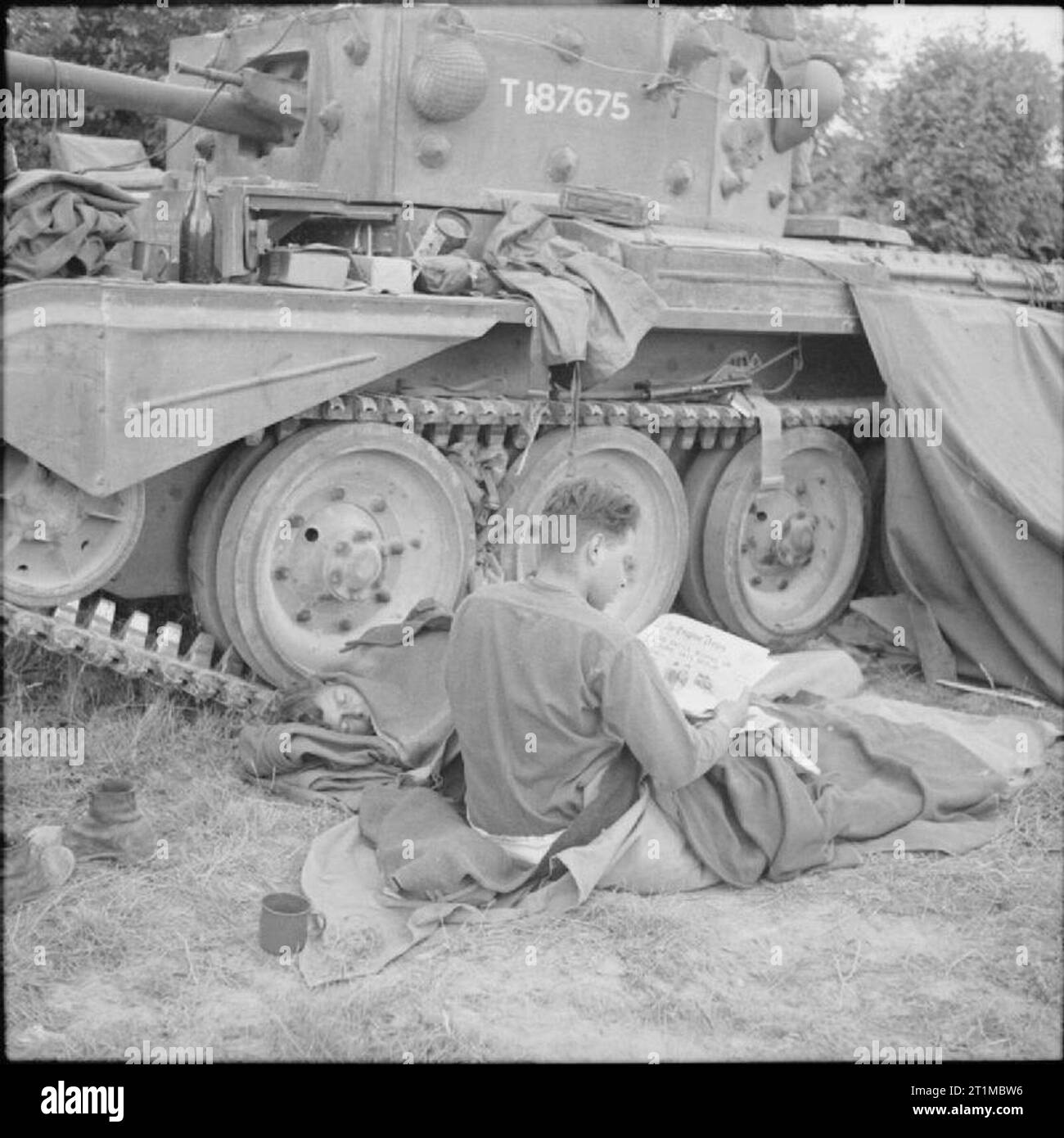 The British Army in the Normandy Campaign 1944 Crew members rest ...