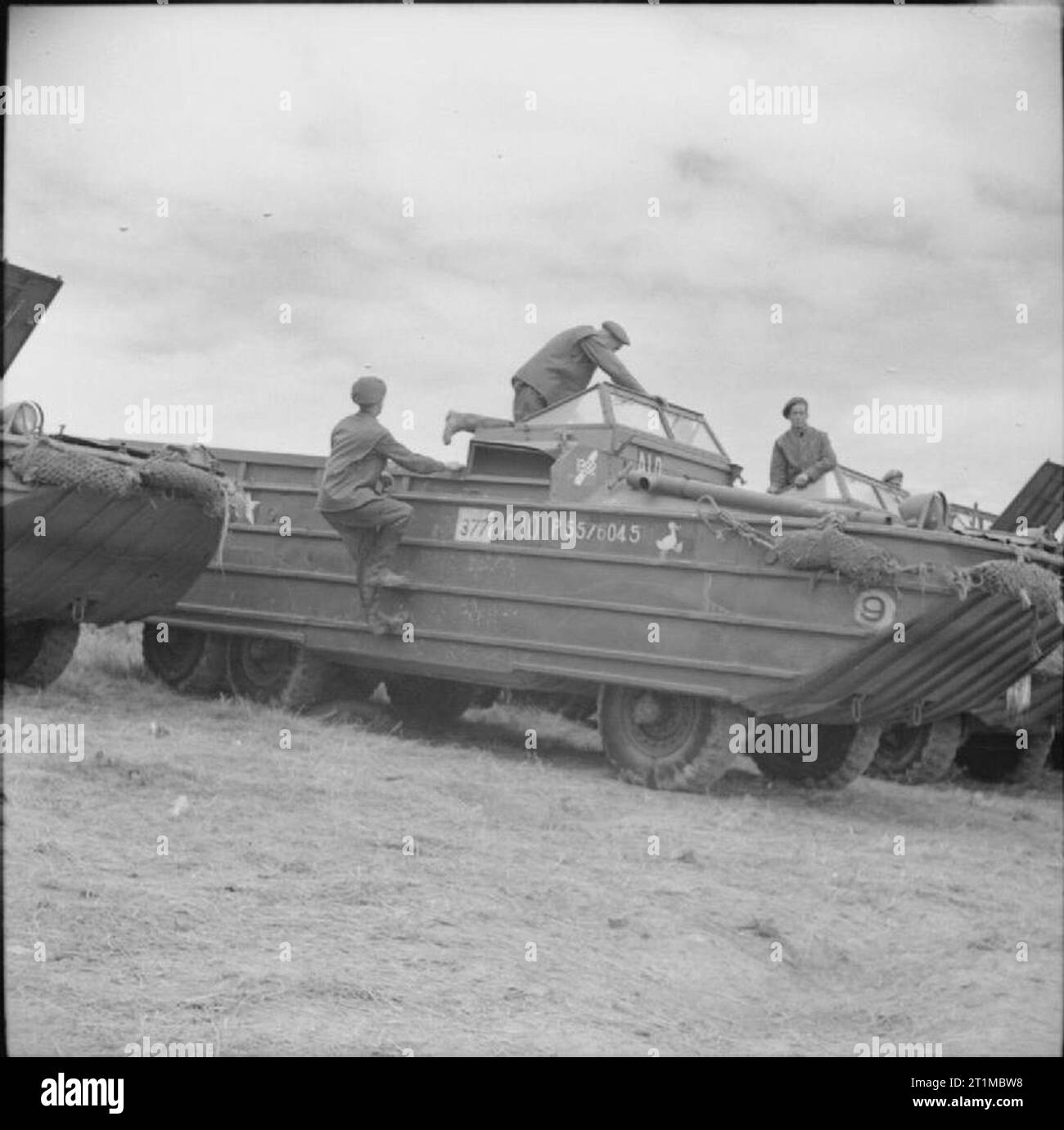 The British Army in the Normandy Campaign 1944 DUKWs, July 1944 Stock ...