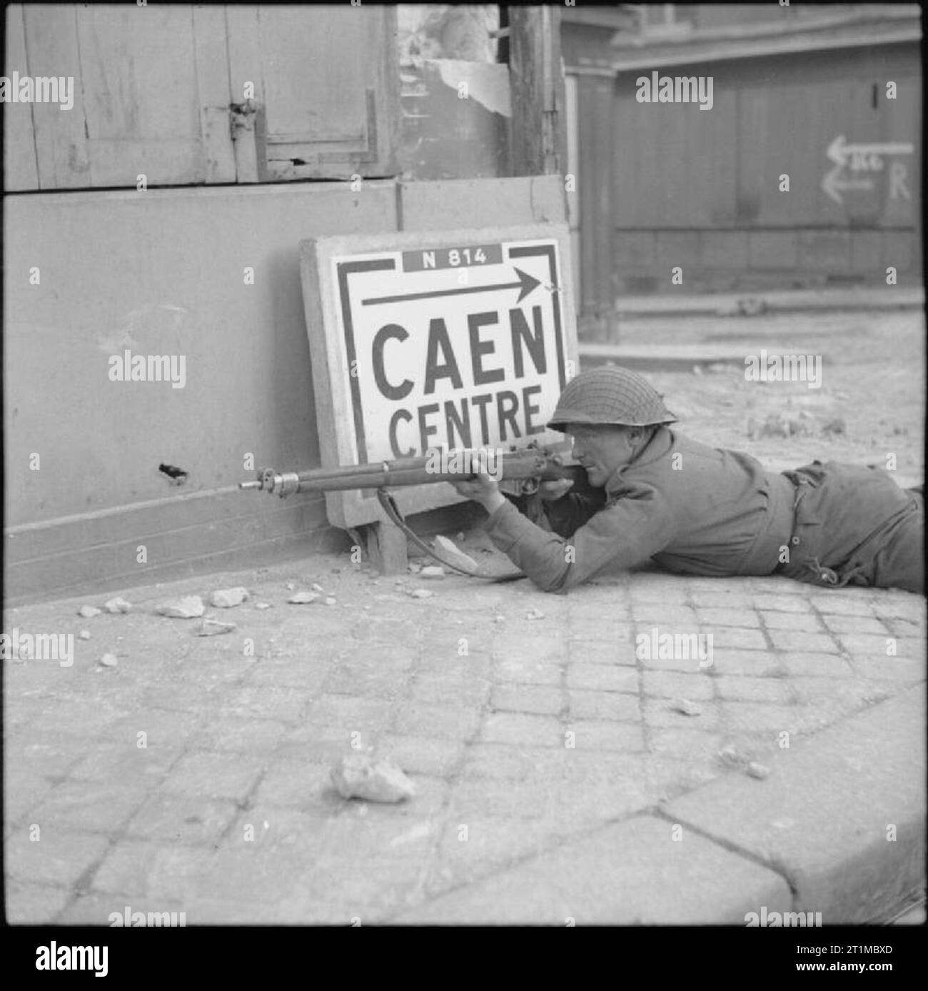 The British Army in the Normandy Campaign 1944 A soldier 'keeps a sharp ...