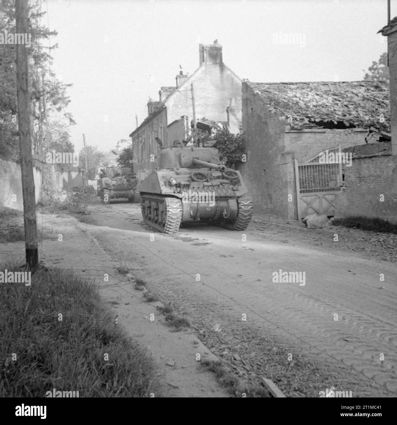 The British Army in the Normandy Campaign 1944 Sherman tanks and a ...