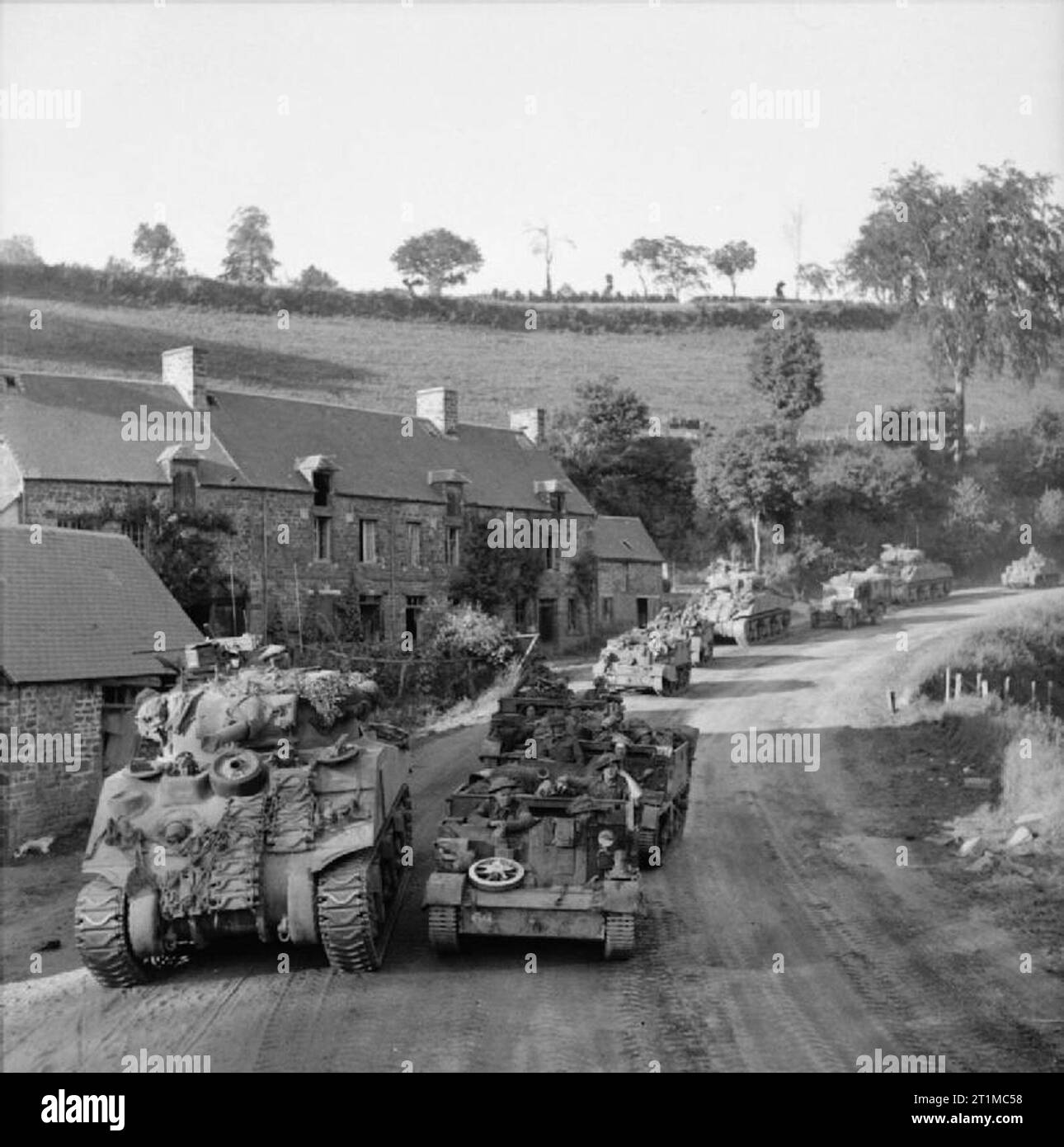 The British Army in the Normandy Campaign 1944 Sherman tanks and Bren ...
