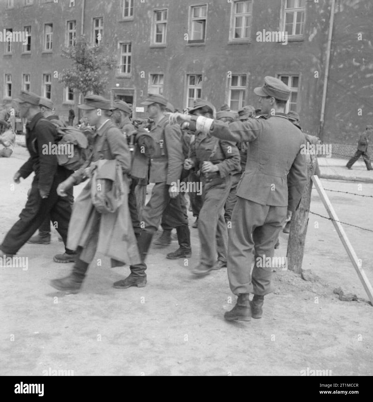 Germany Under Allied Occupation German soldiers arriving at No.14 ...