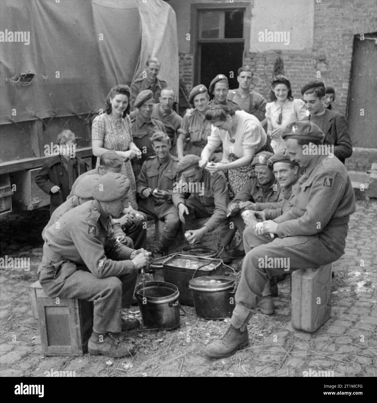 The British Army in North-west Europe 1944-45 French women help British ...