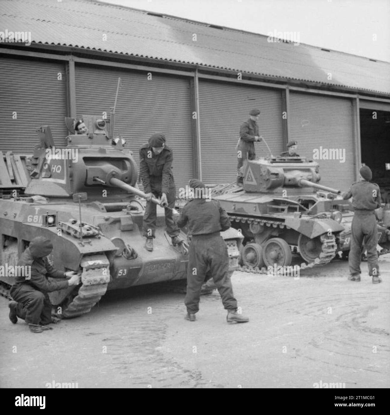 The British Army in the United Kingdom 1939-45 A Matilda tank and a ...