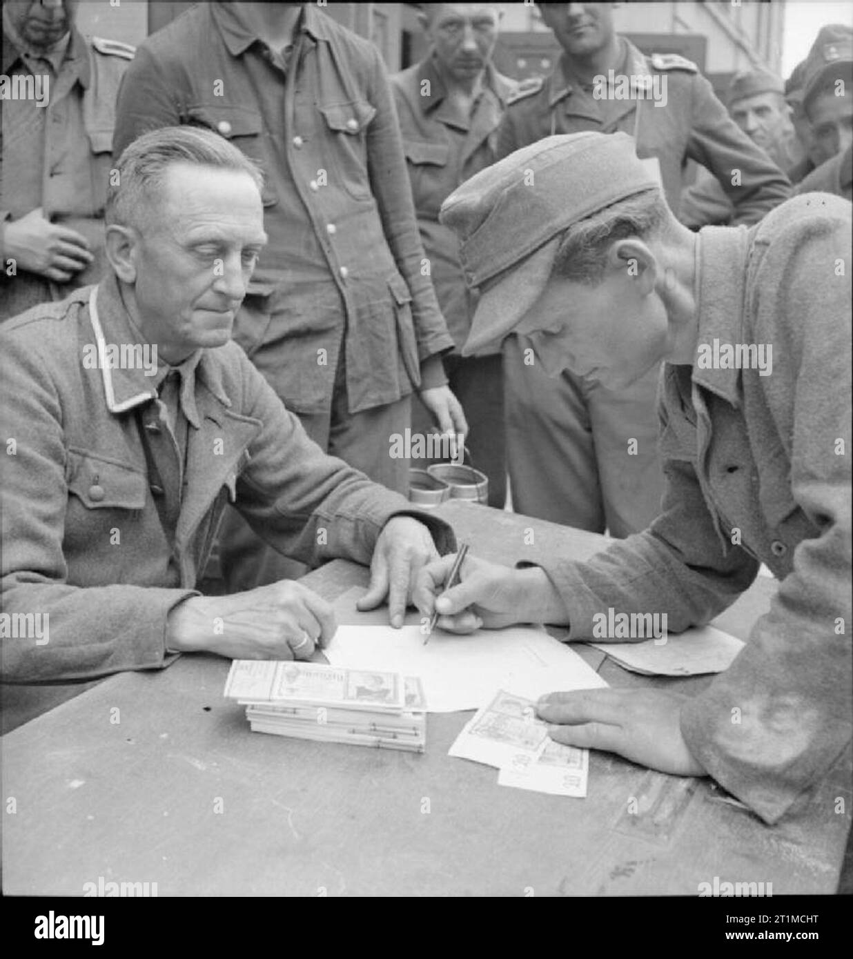 Germany Under Allied Occupation A German soldier at No.14 Disbandment ...