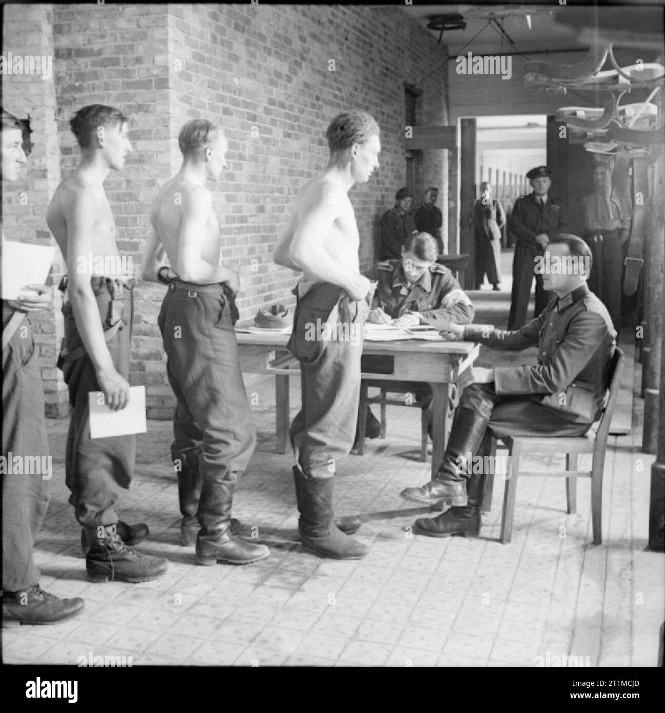 Medical examination soldier Black and White Stock Photos & Images - Alamy