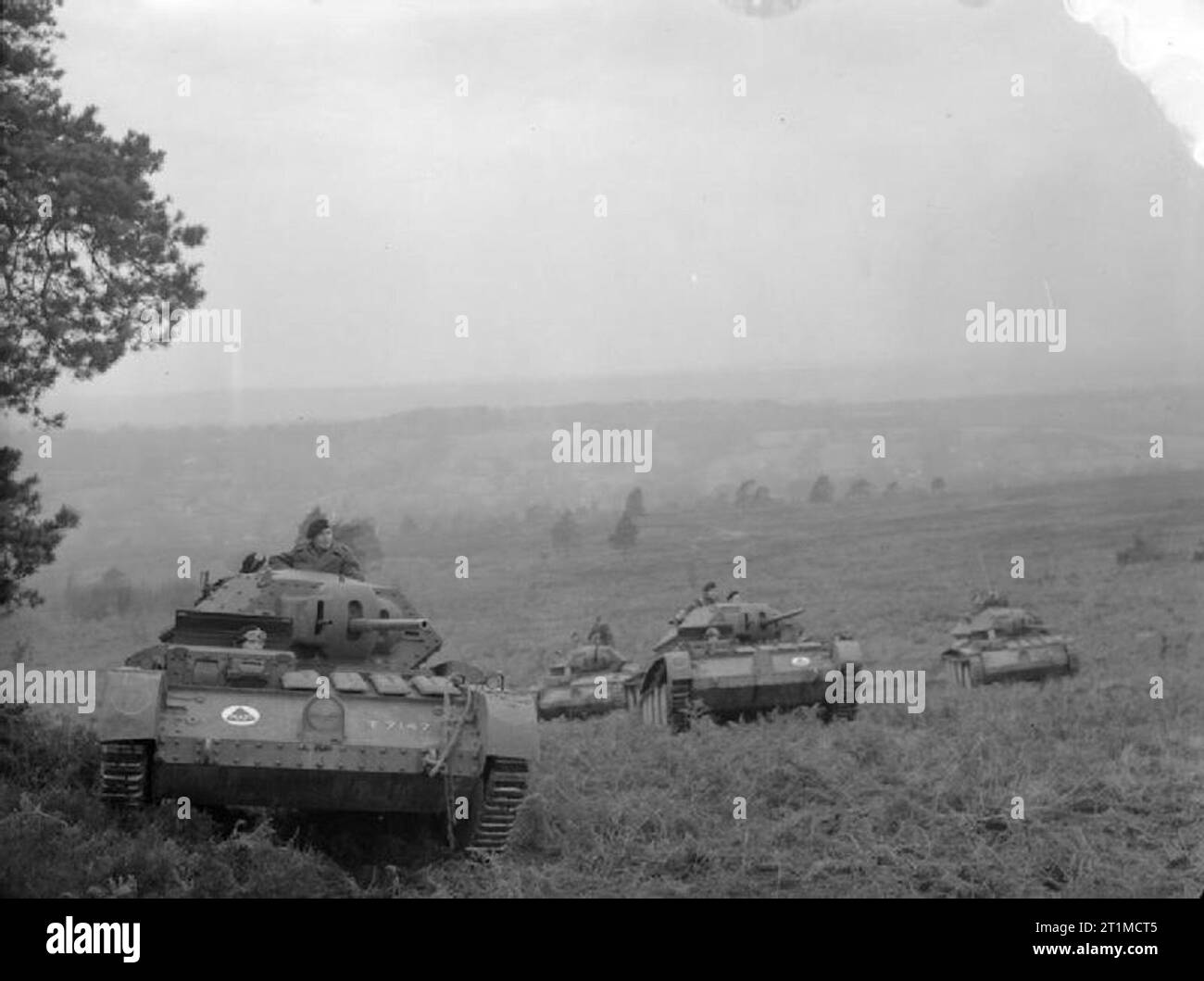 The British Army in the United Kingdom 1939-45 Covenanter tanks advance ...