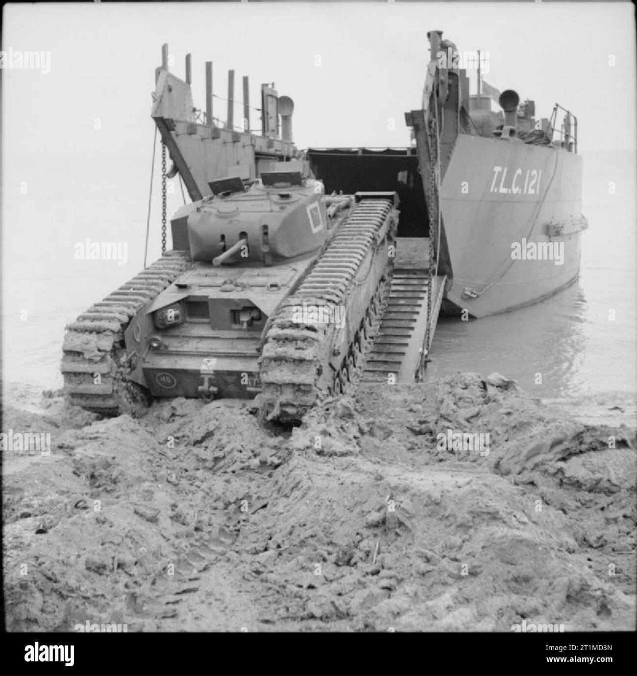 The British Army in the United Kingdom 1939-45 A Churchill tank leaves ...