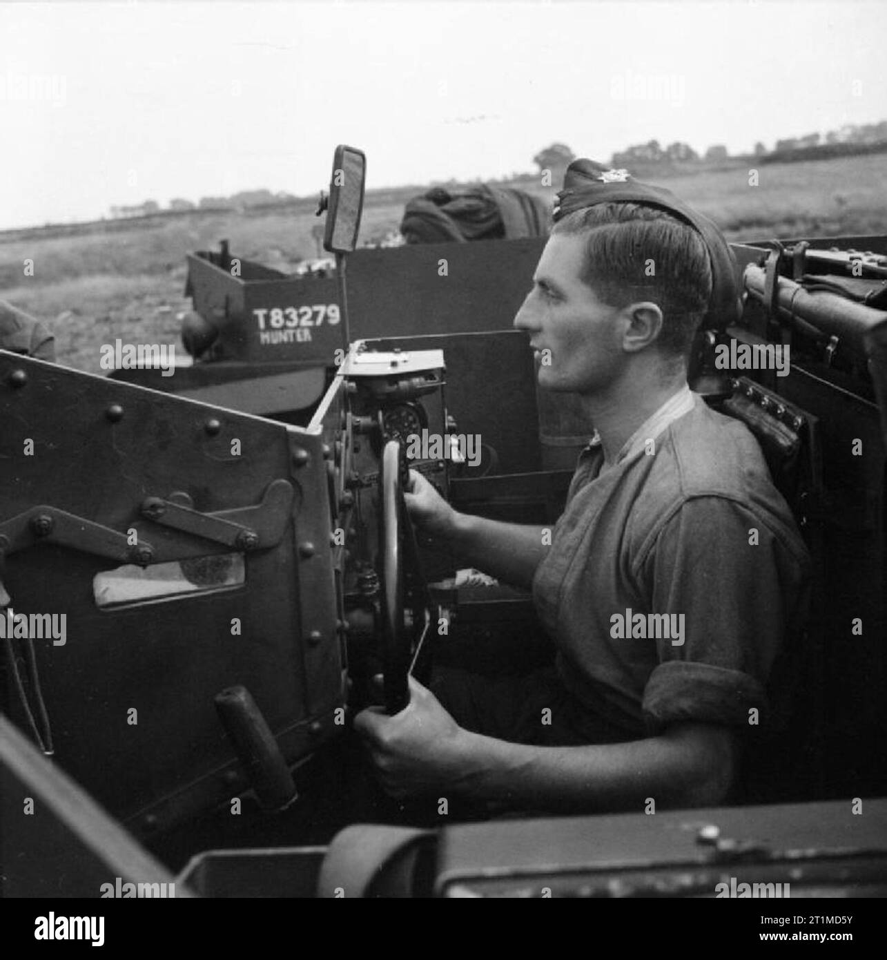 The British Army in the United Kingdom 1939-45 Driver at the wheel of a ...