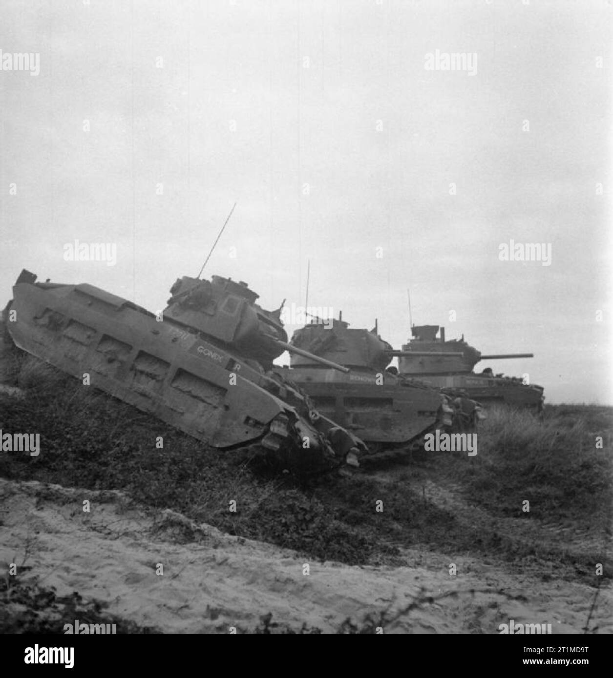 The British Army in the United Kingdom 1939-45 Matilda tanks at a ...
