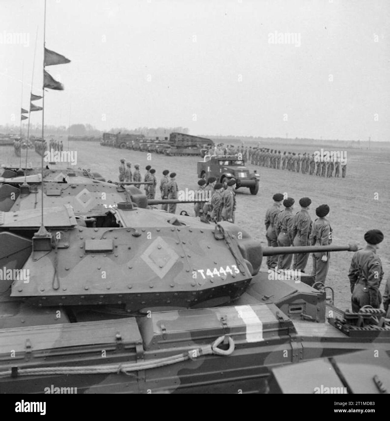 The British Army in the United Kingdom 1939-45 The King, riding in a ...