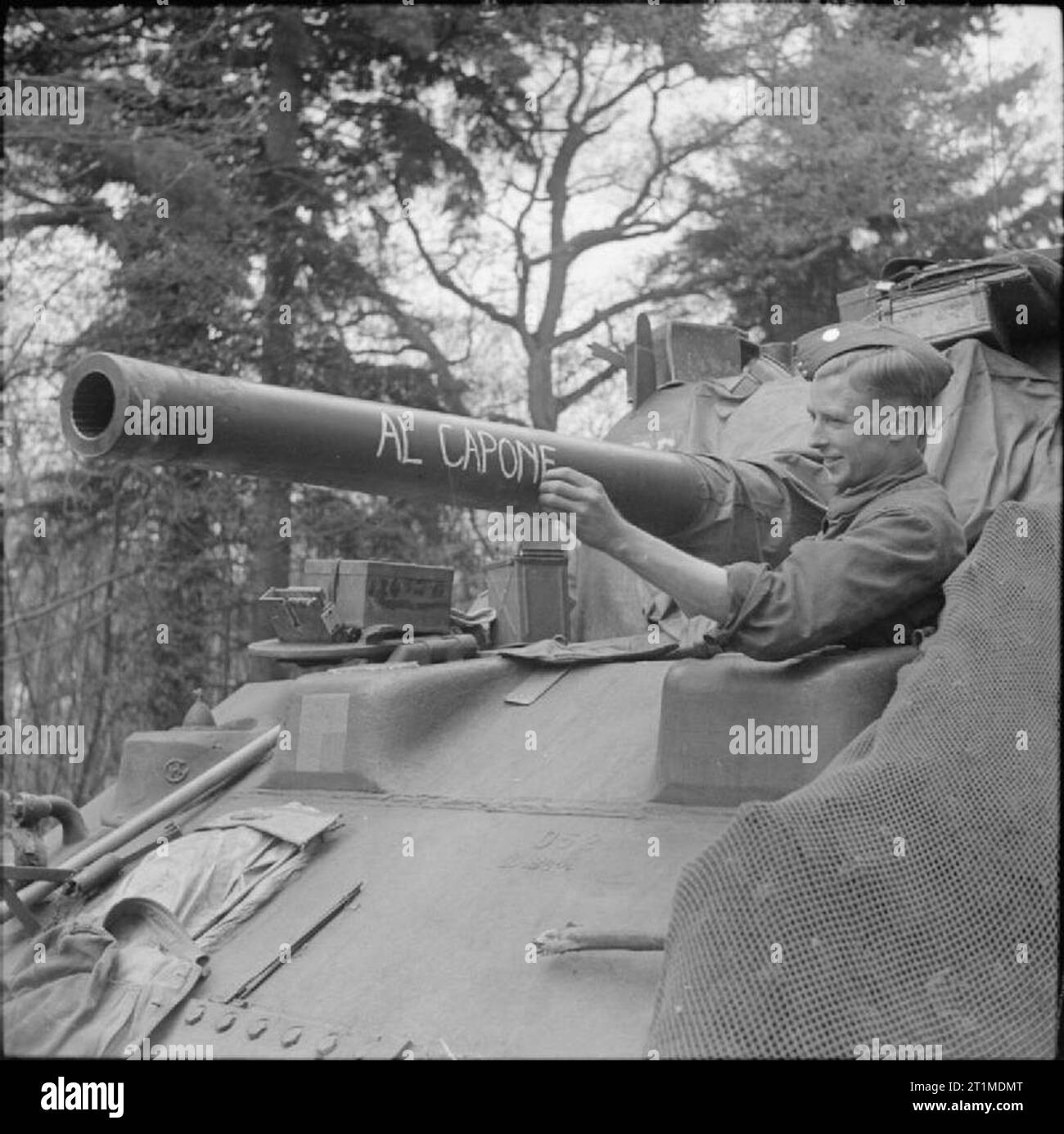 The British Army in the United Kingdom 1939-45 A Sherman tank crewman ...
