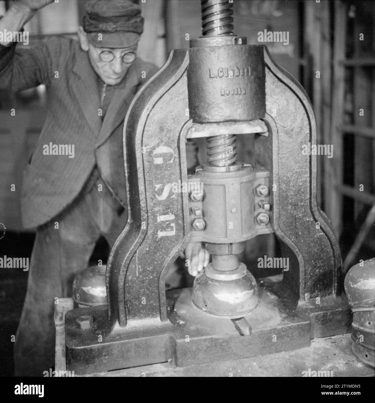 Germany Under Allied Occupation Salvaged German steel helmets in a ...