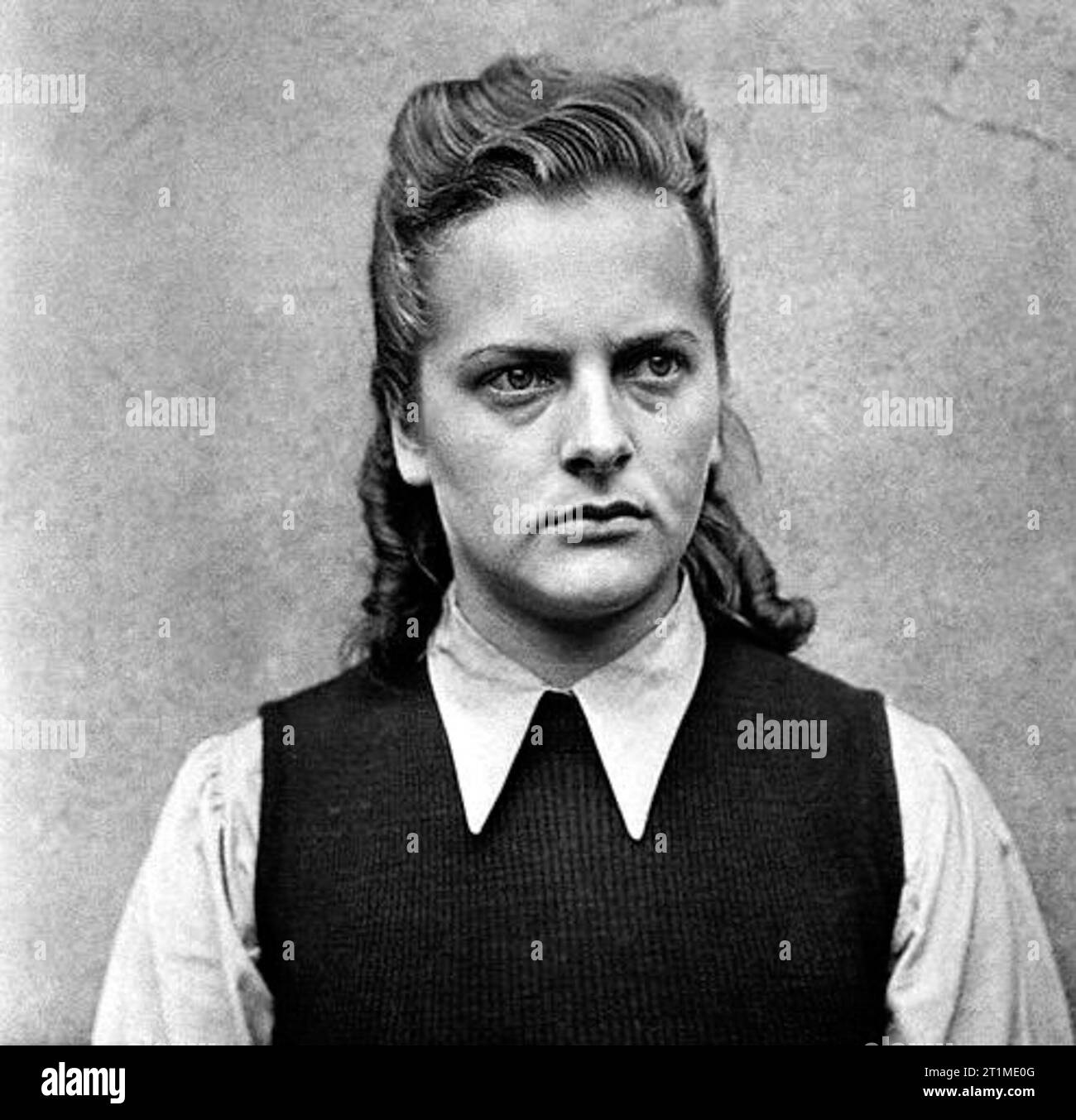 Irma Grese, who was in charge of the Bergen Belsen death cells ...
