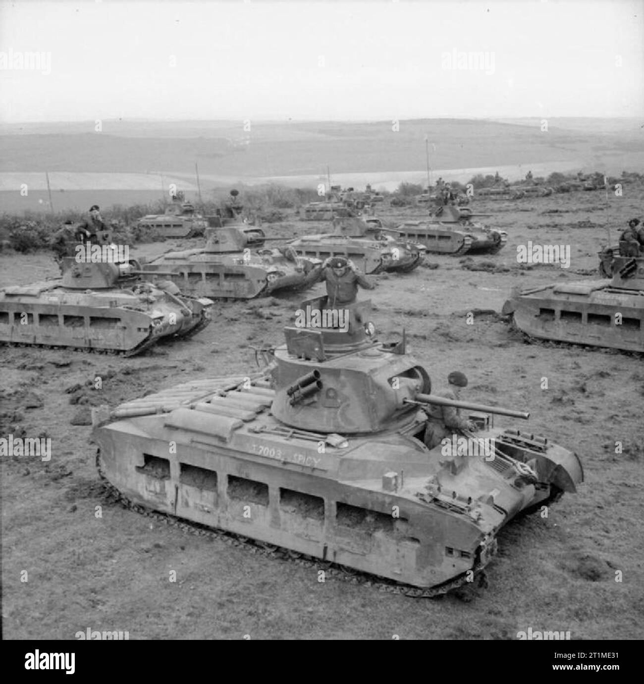 The British Army In The United Kingdom 1939 45 Matilda Tanks Of 43rd