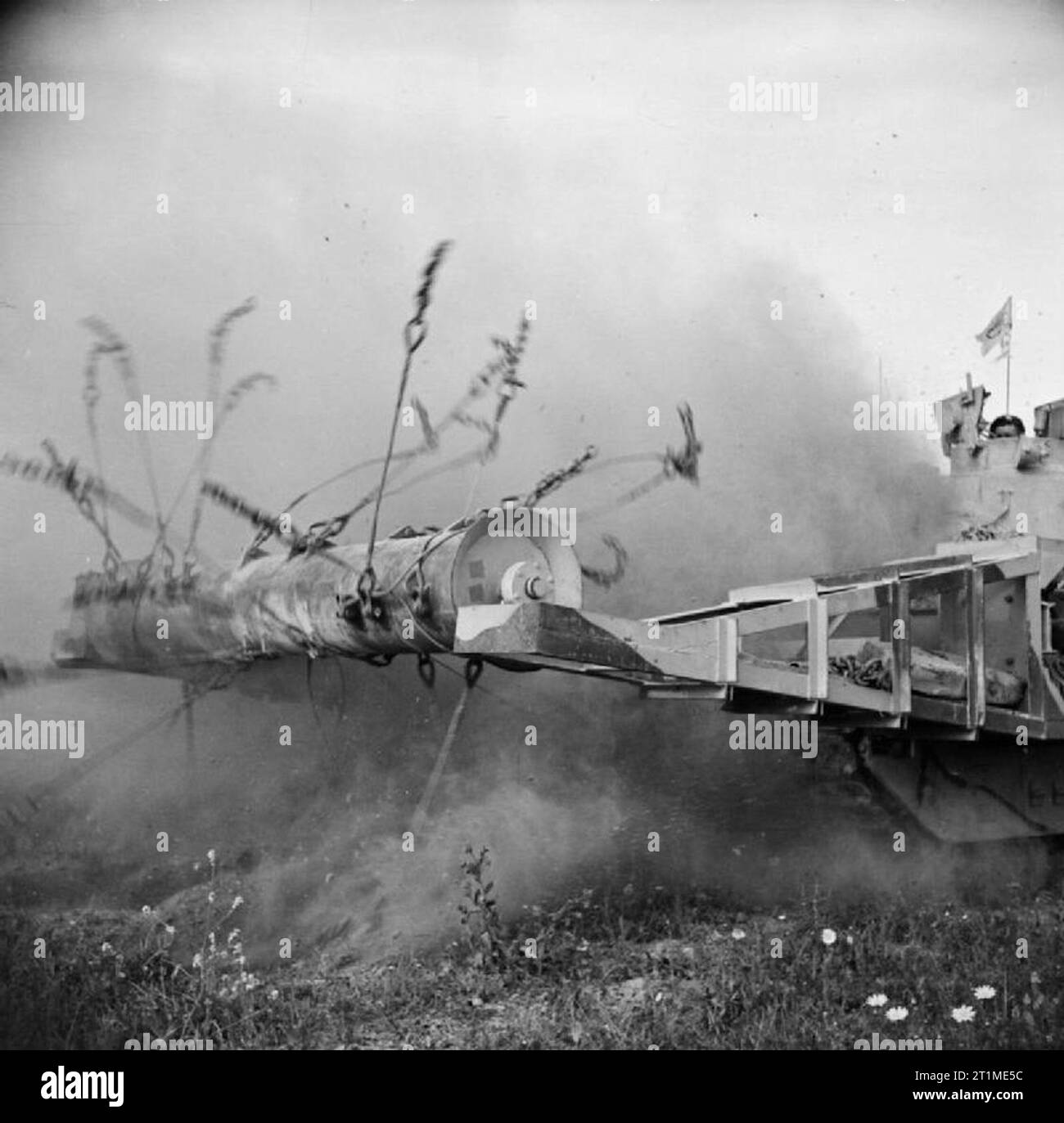 The British Army in Tunisia 1943 Close-up view of the revolving drum ...