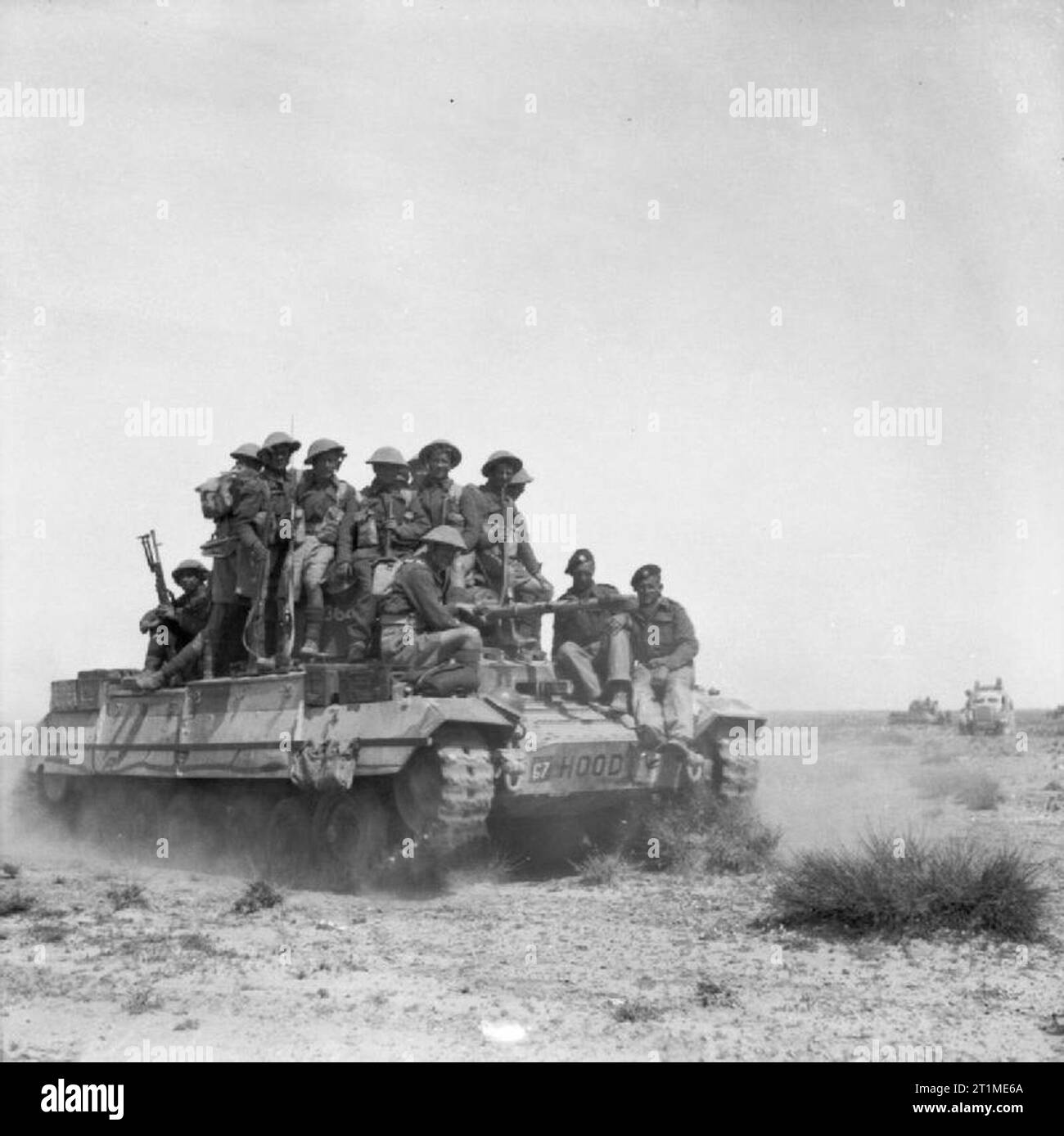 The British Army in Tunisia 1943 A Valentine tank carries infantry ...
