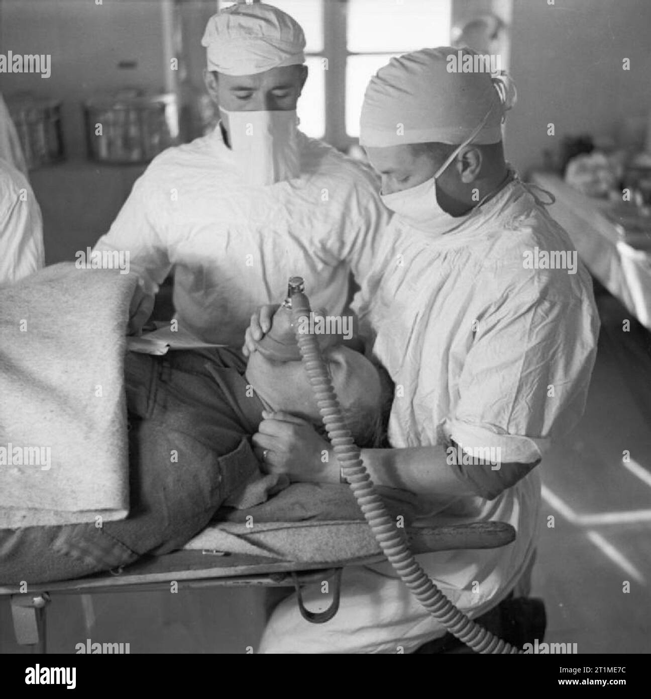 The British Army in Tunisia 1943 An anaesthetist at work at a casualty ...