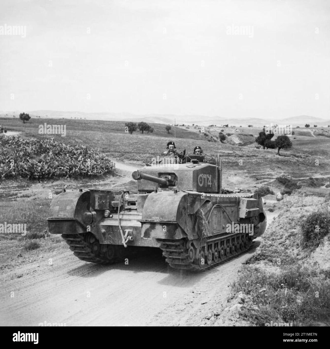 The British Army in Tunisia 1943 A Churchill tank in the Medjez-el-Bab ...