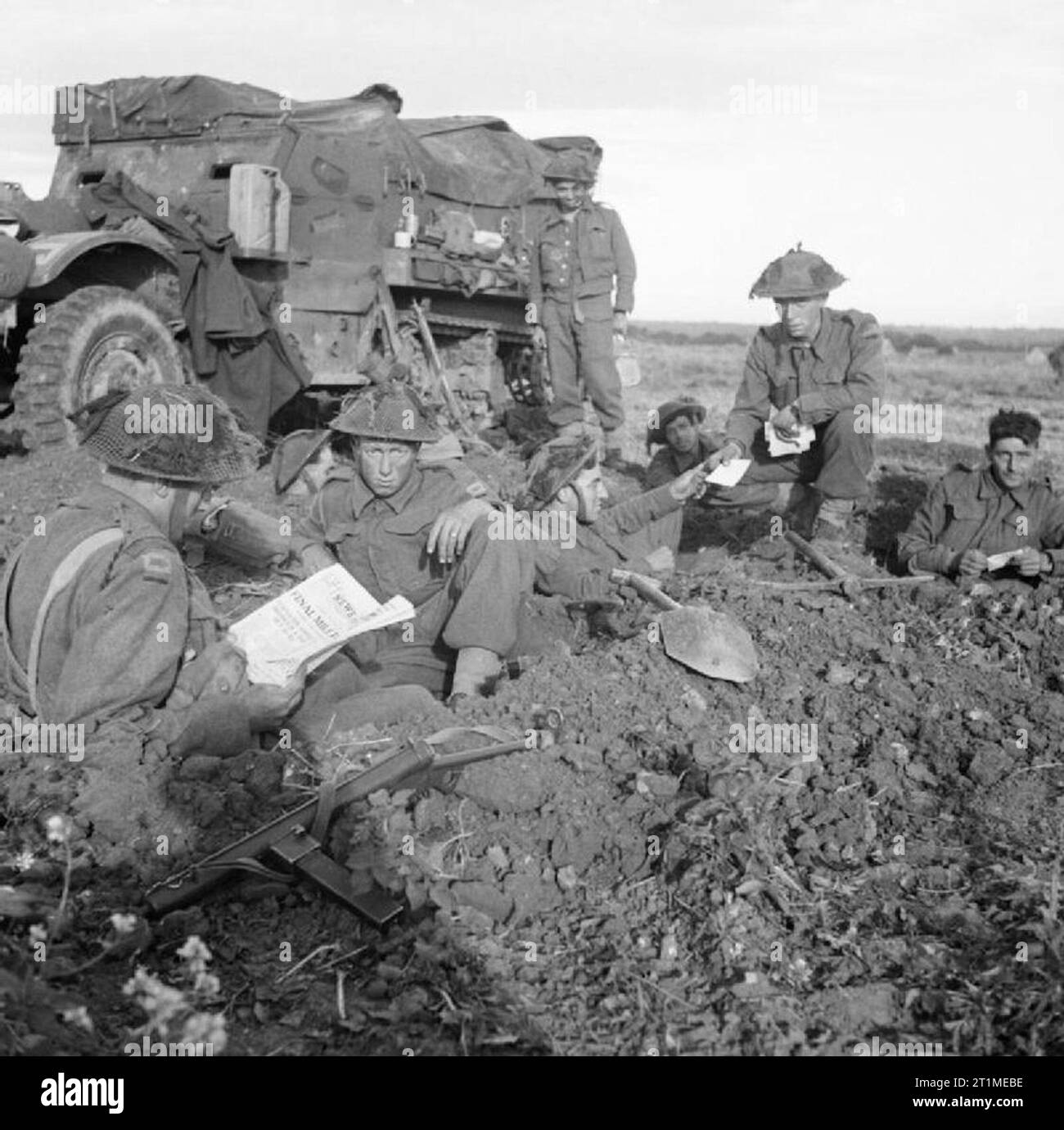 Half-track and troops of 8th Battalion, The Rifle Brigade, 11th ...