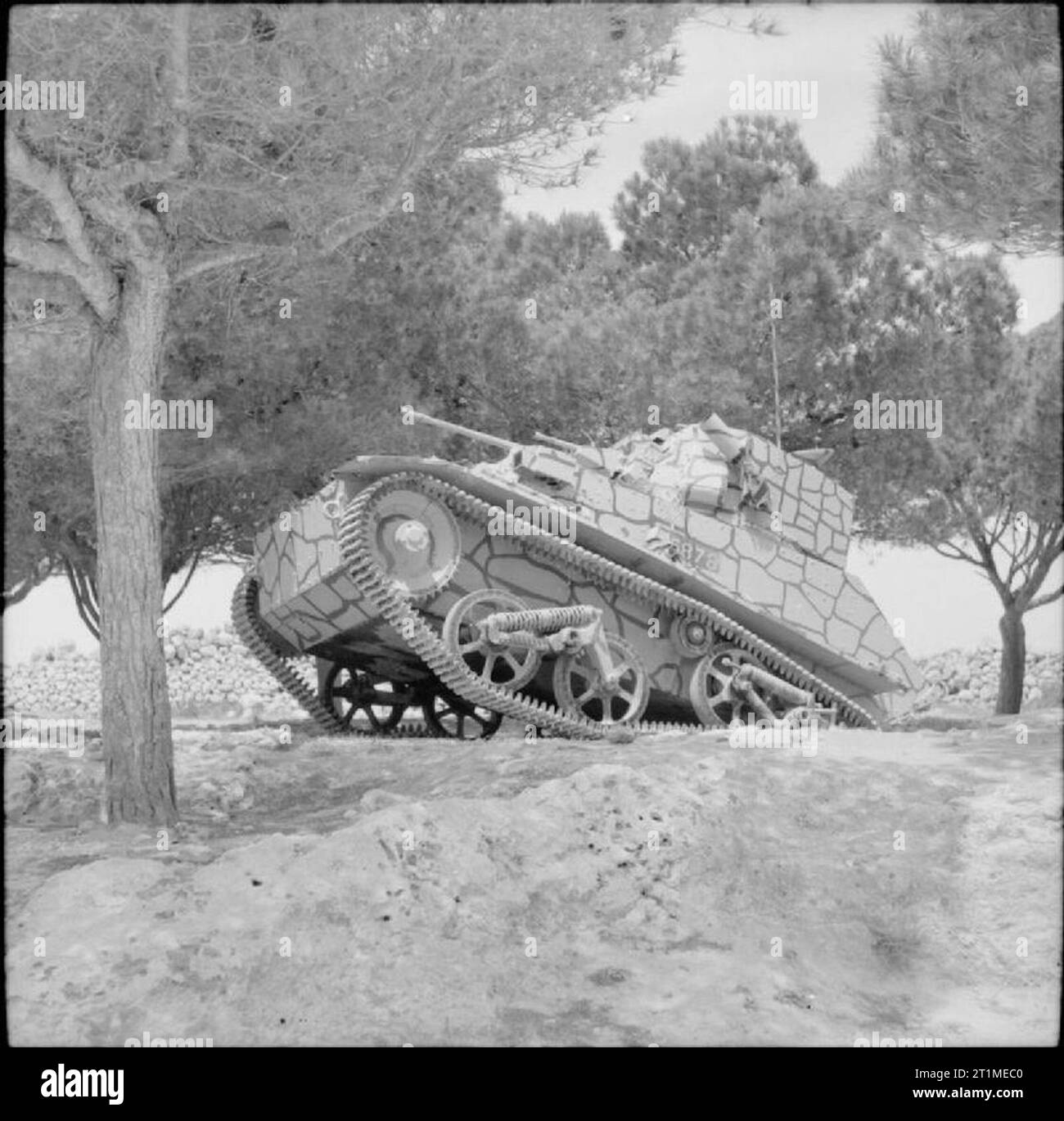 The British Army on Malta 1942 A Light Tank Mk VIC on exercise in the ...