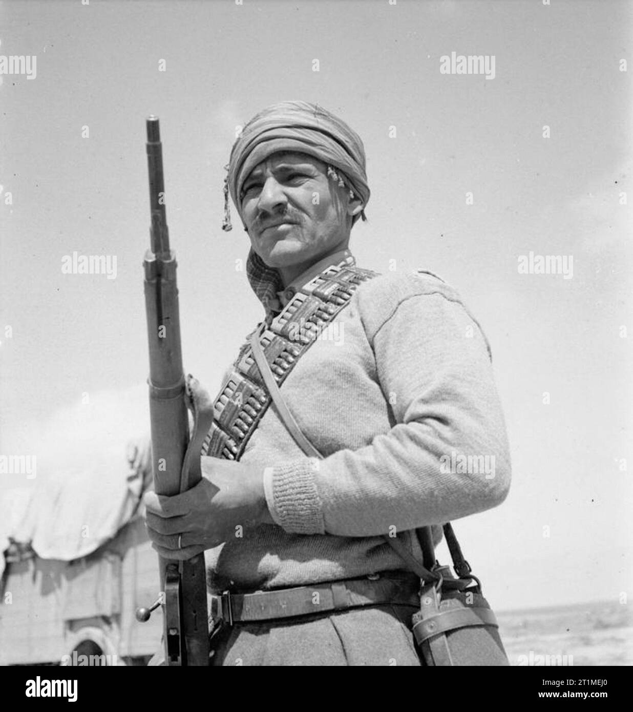 The Campaign in North Africa 1940-1943 Senussi Arab with rifle, Libya ...