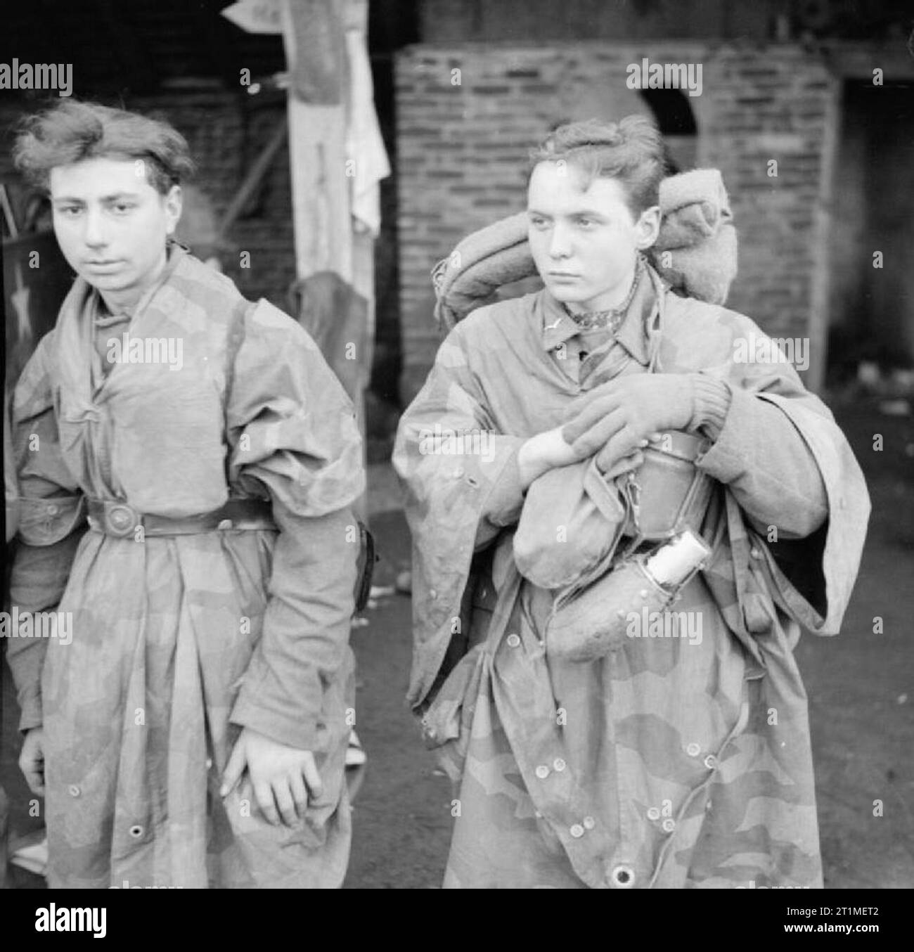 The Campaign in North West Europe 1944-45 Two dishevelled young German ...