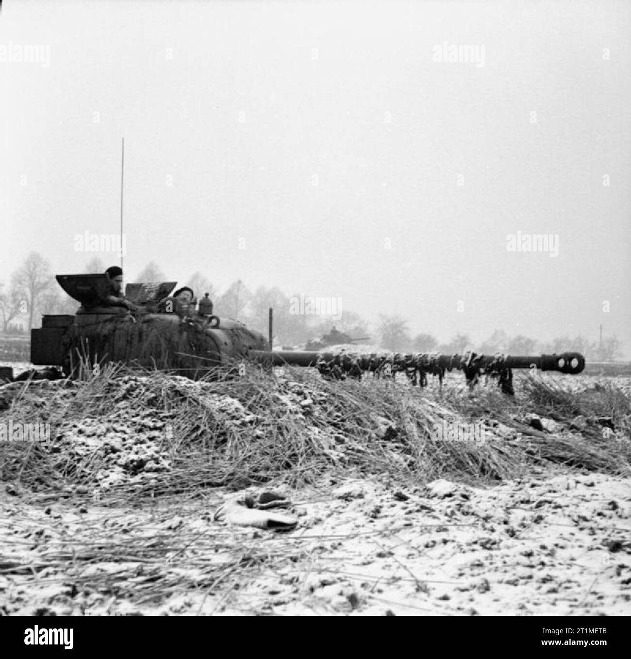 The Campaign in North West Europe 1944-45 A Sherman Firefly dug-in near ...