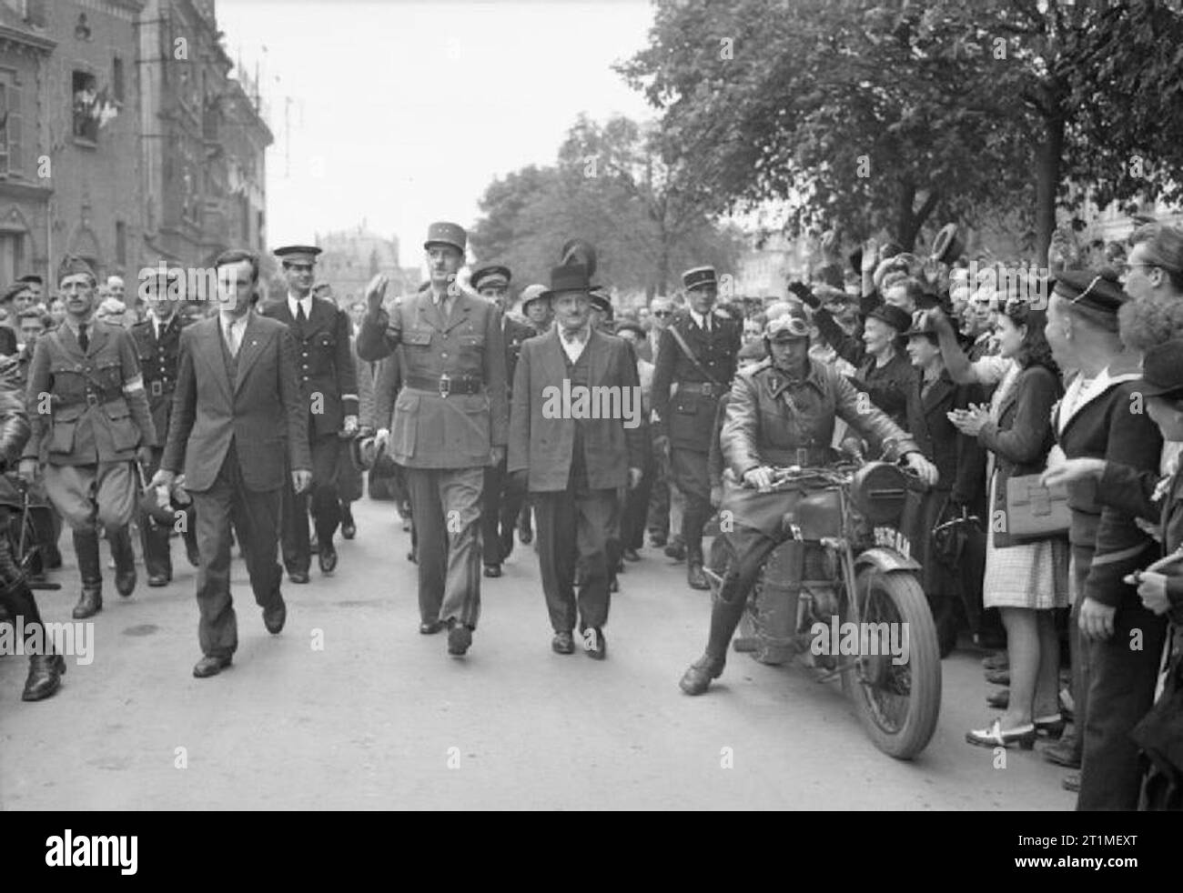 The Campaign in North-west Europe 1944-45 General De Gaulle walking ...