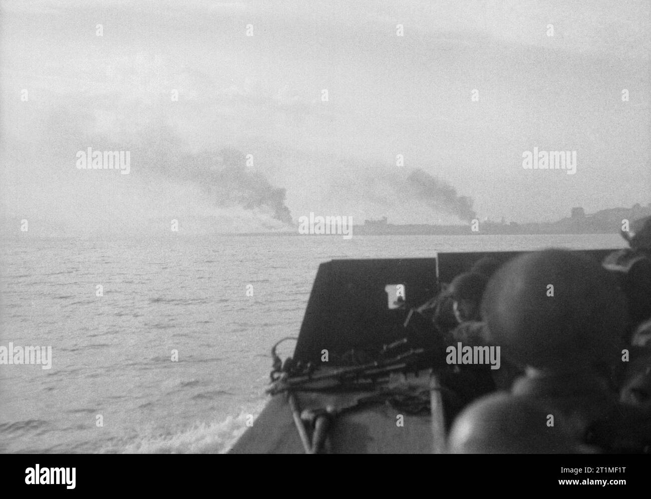 The Dieppe Raid, 19 August 1942 The Dieppe shoreline viewed from a ...