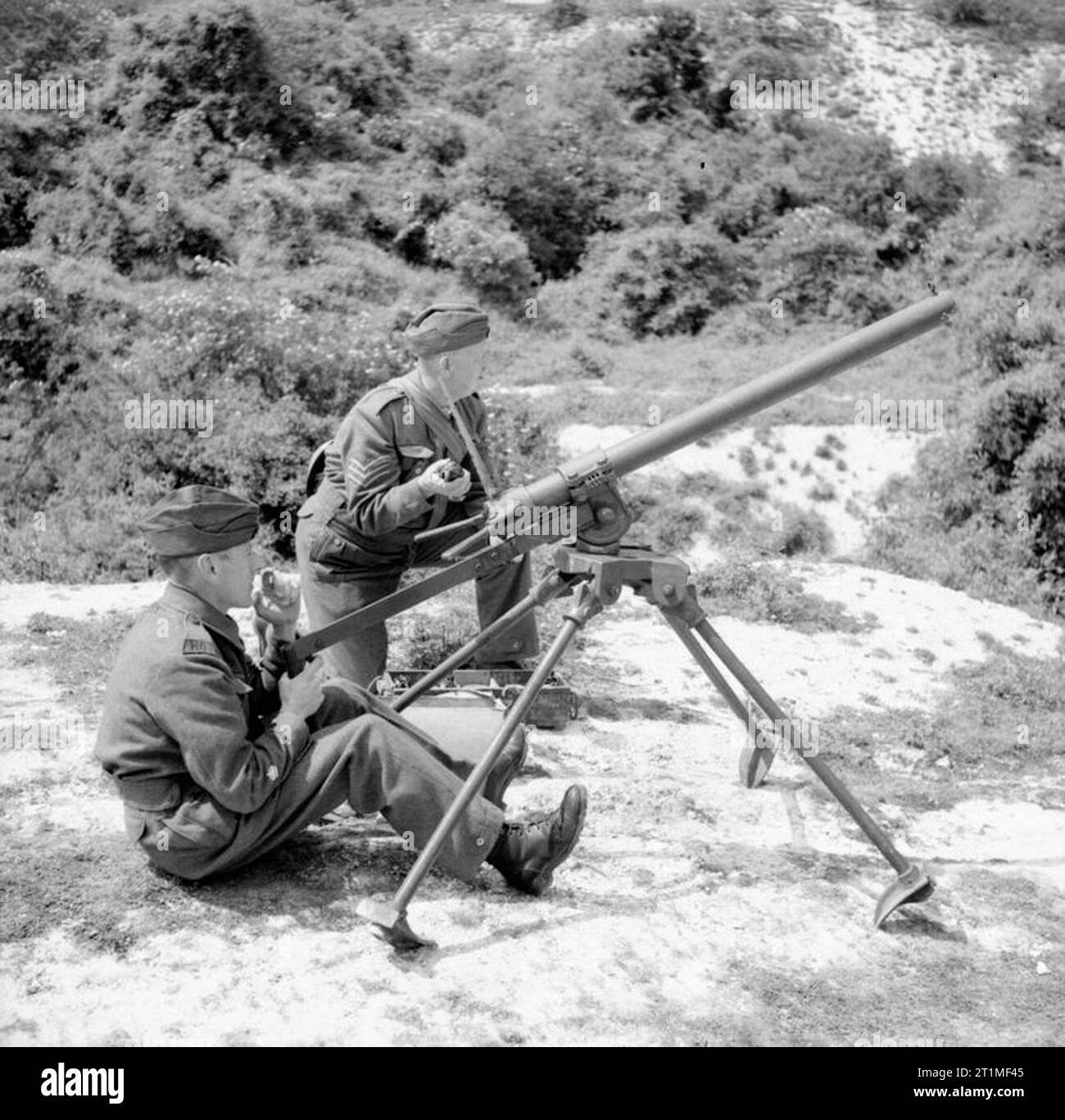 The Home Guard 1939-45 Members of the Home Guard using a Northover ...