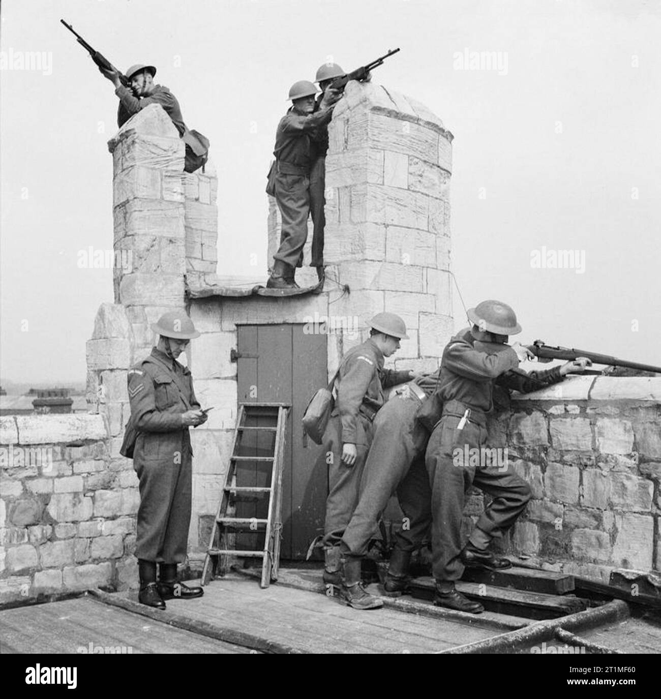 The Home Guard in the Second World War Men of the Home Guard man the ...