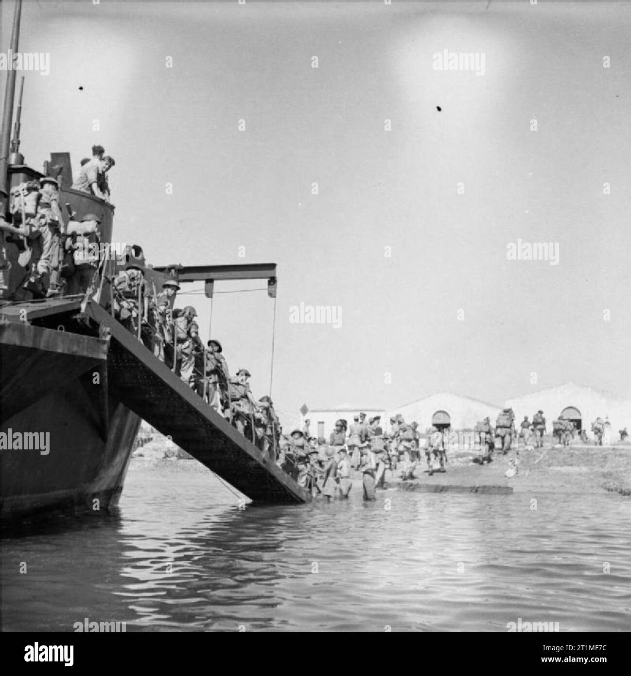 The Invasion of Sicily July 1943 British troops go ashore from an ...