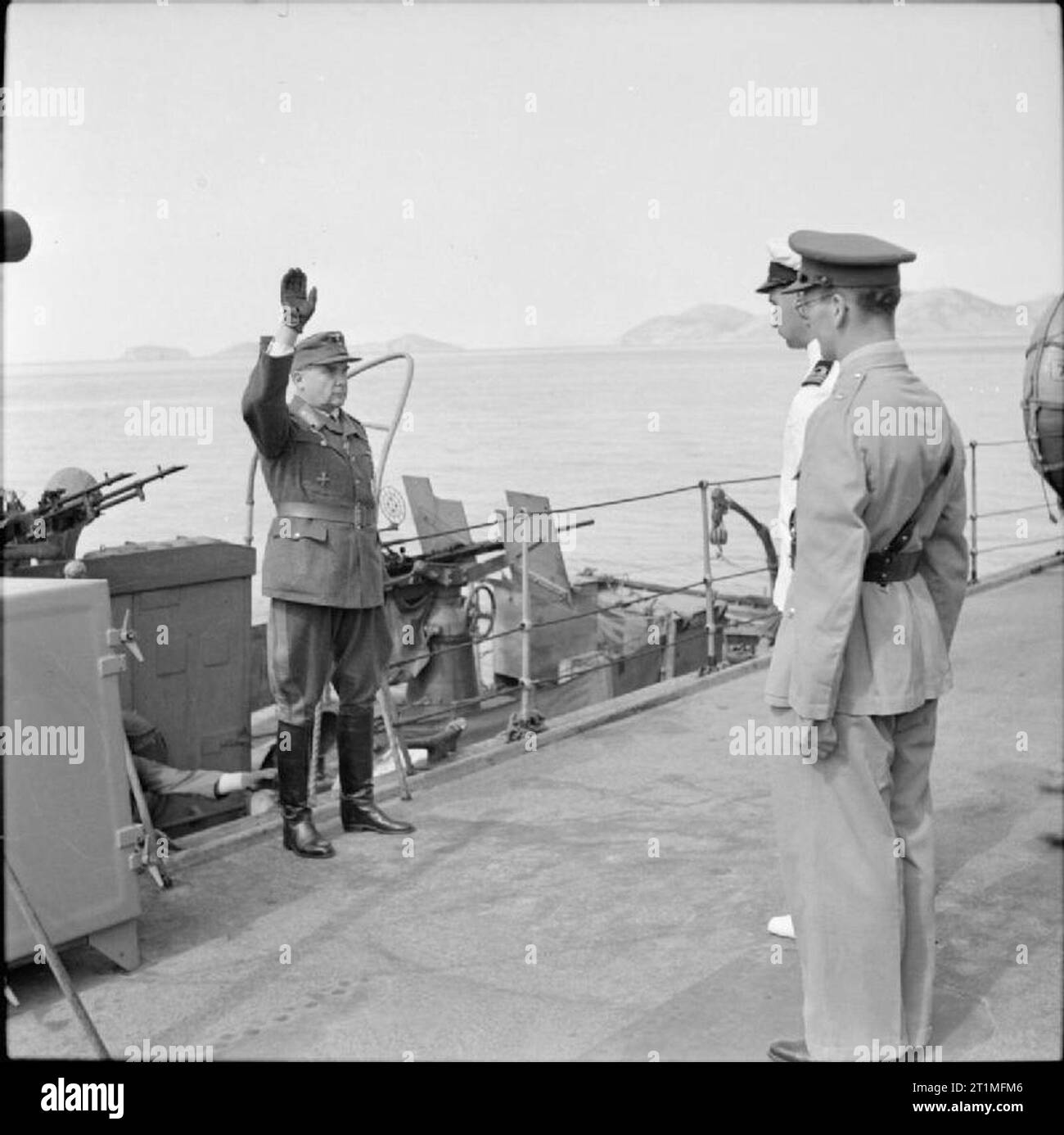 The Liberation of Rhodes, 1945 Major General Wagner, Commander of ...