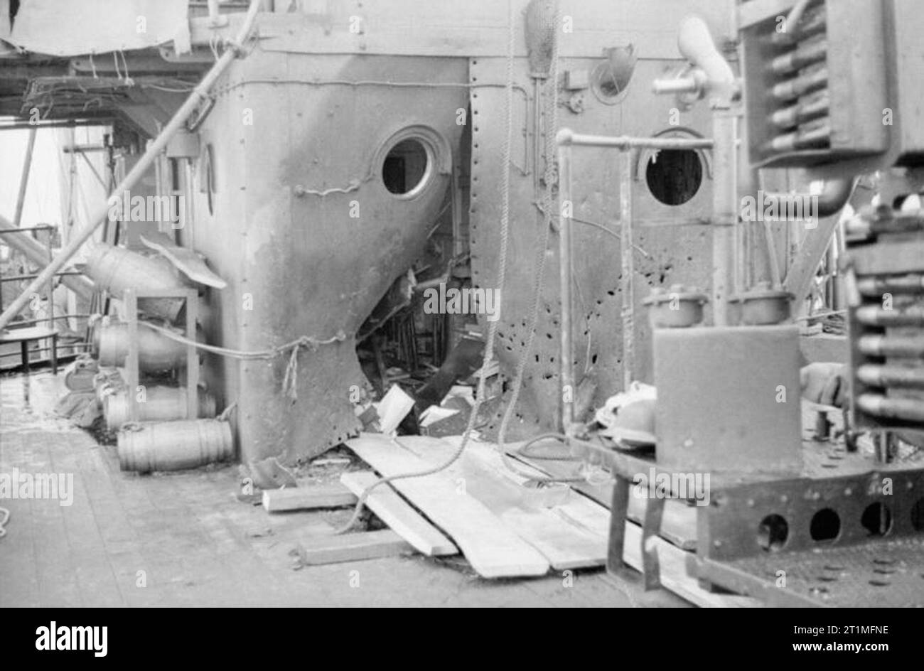 The Norwegian Campaign 1940- Naval Operations Damage to the charthouse ...