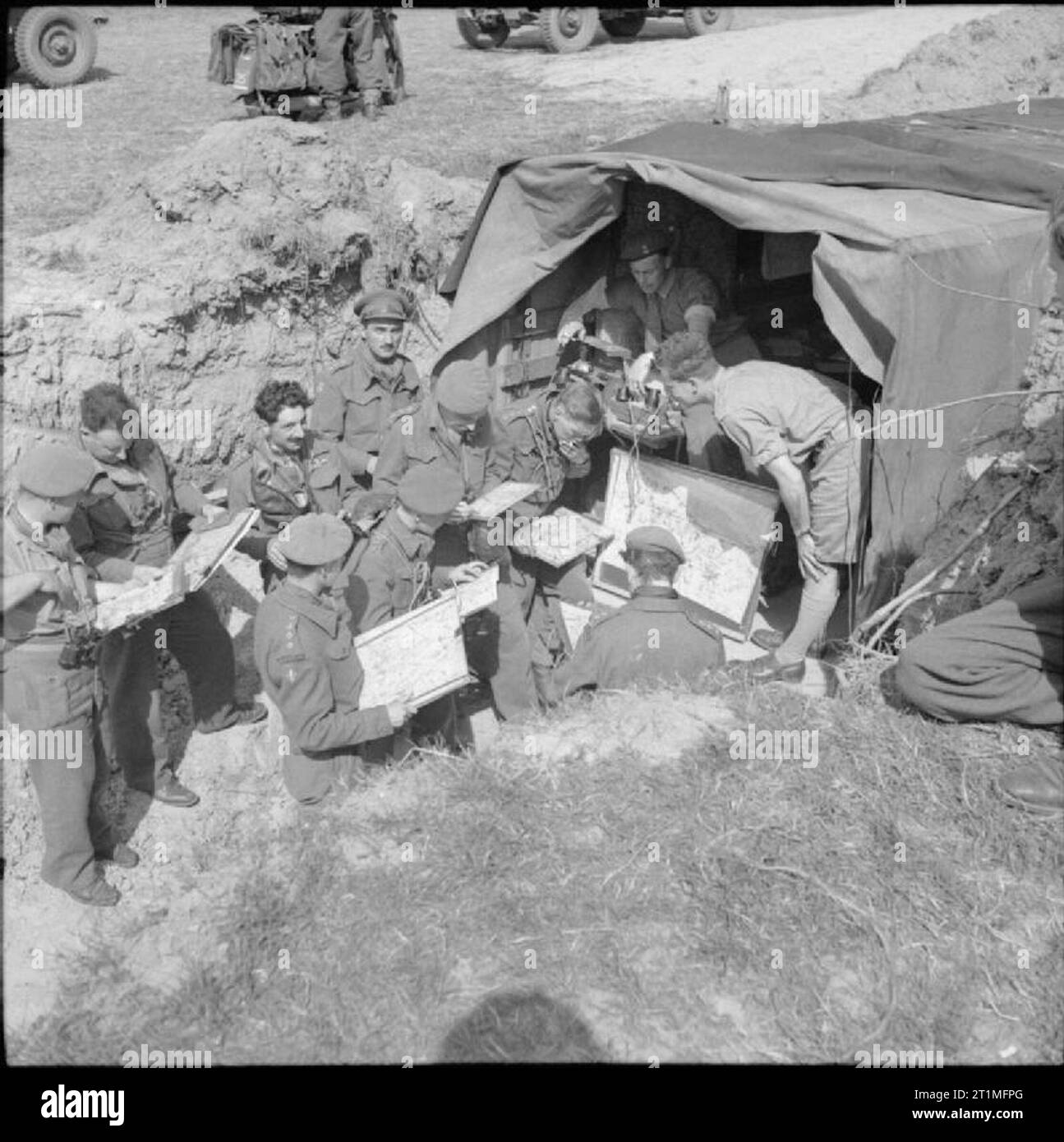 The Normandy Campaign 1944 Auster AOP pilots of No 652 Squadron being ...