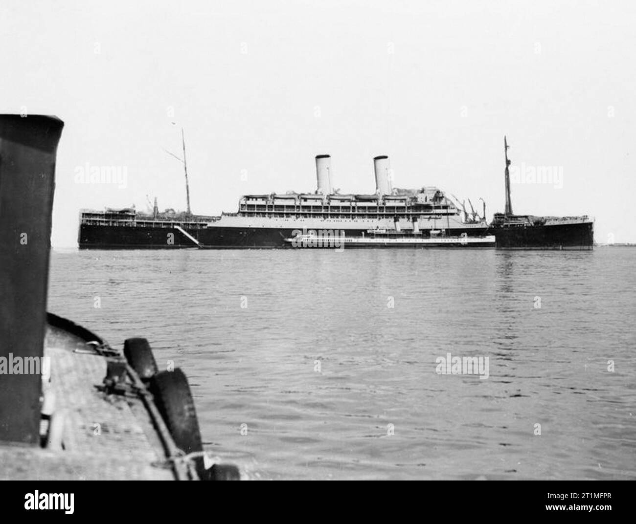 The Norwegian Campaign 1940 The former Orient liner ORONSAY at anchor ...