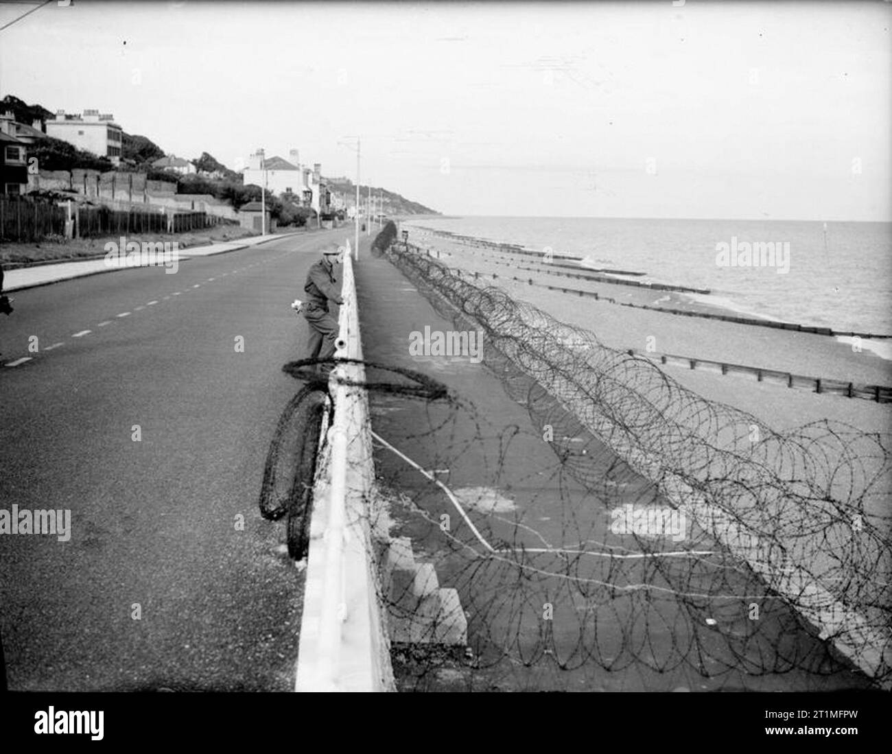 Invasion Defences in the United Kingdom Concertina wire defences along ...