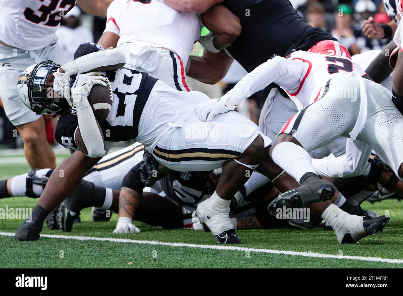Vanderbilt running back Sedrick Alexander, right, scores a touchdown ...