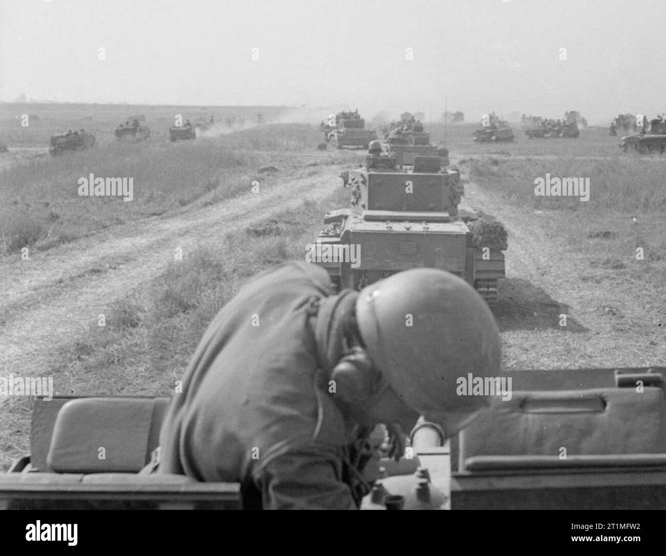 The Polish Army in the Normandy Campaign, 1944 Column of Cromwell tanks ...