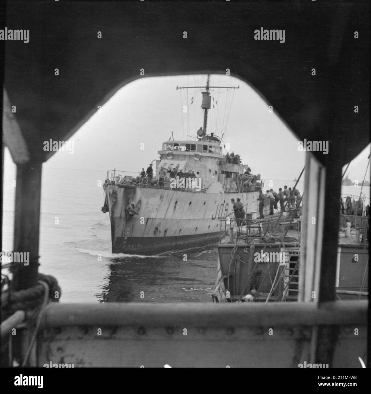 The Royal Navy during the Second World War Framed in the supports of ...