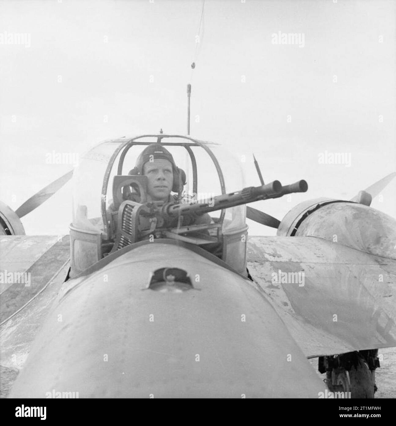 The Royal Air Force in North Africa The gunner of a Blenheim bomber, F ...