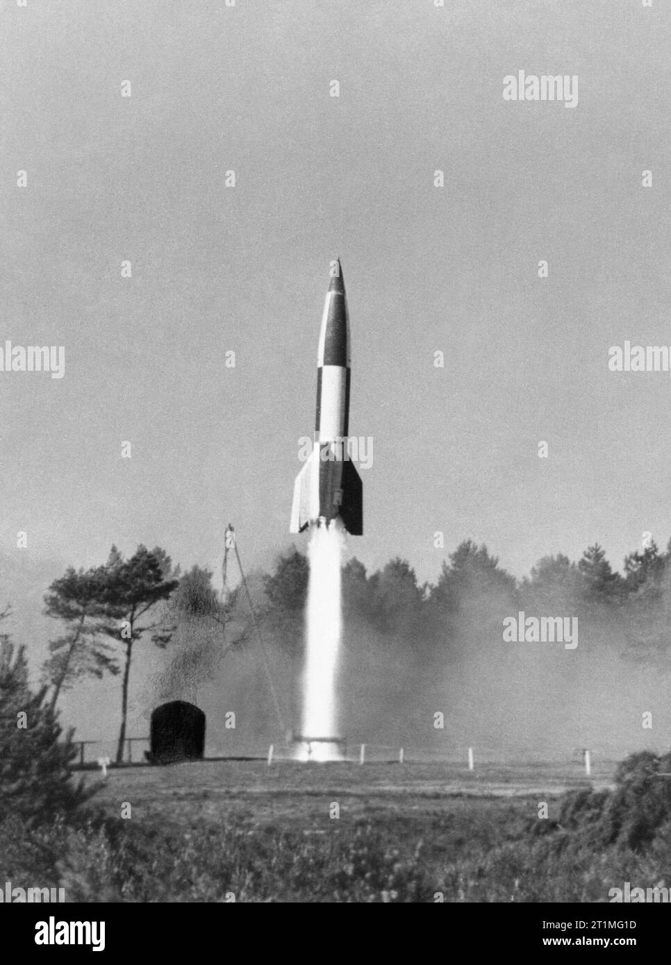 The V2 Rocket A German V2 rocket at the moment of launch during Allied ...