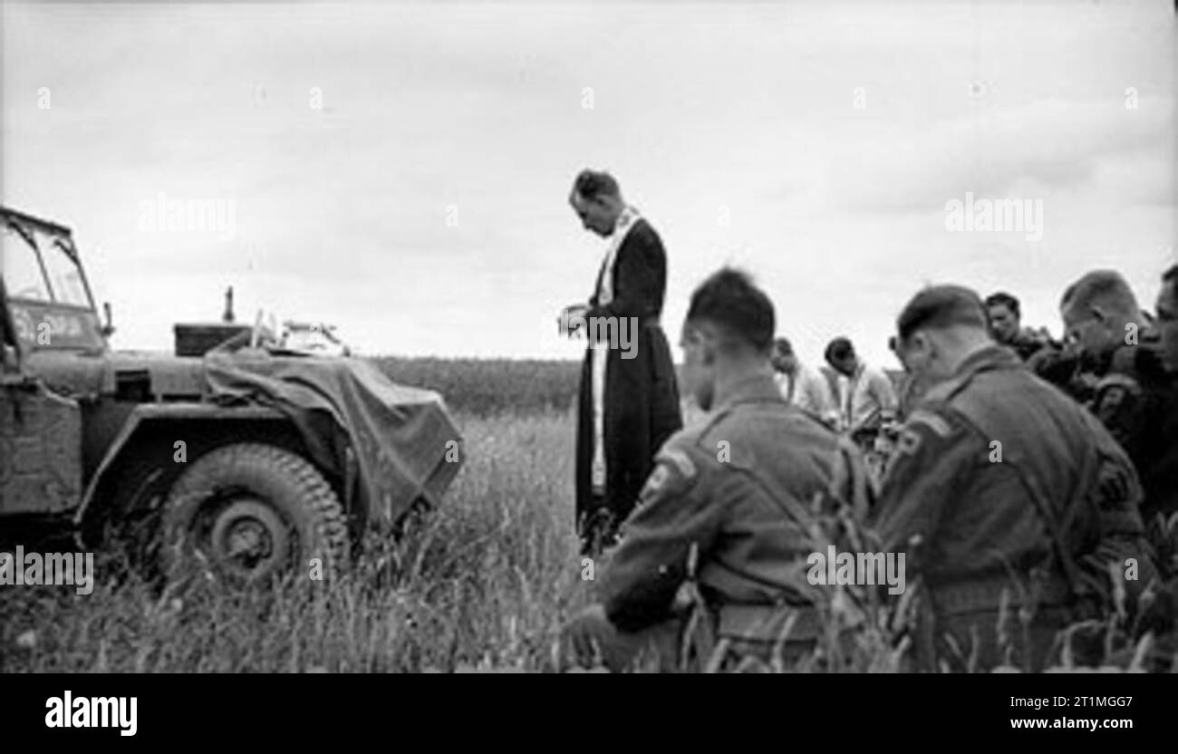 THE BRITISH ARMY IN NORMANDY 1944 Men of 11th Armoured Division at a ...