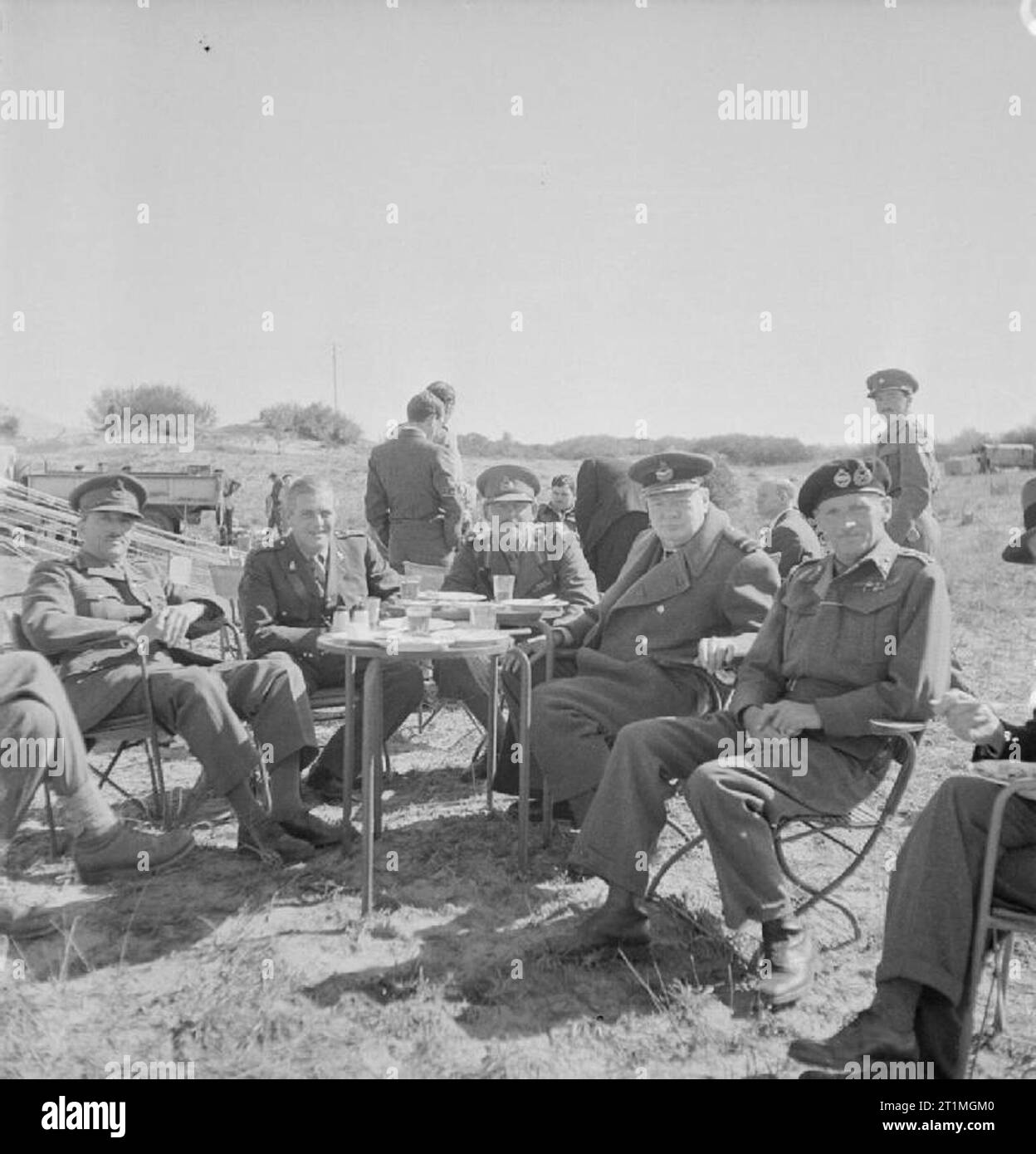Winston Churchill during the Second World War An alfresco lunch taken ...