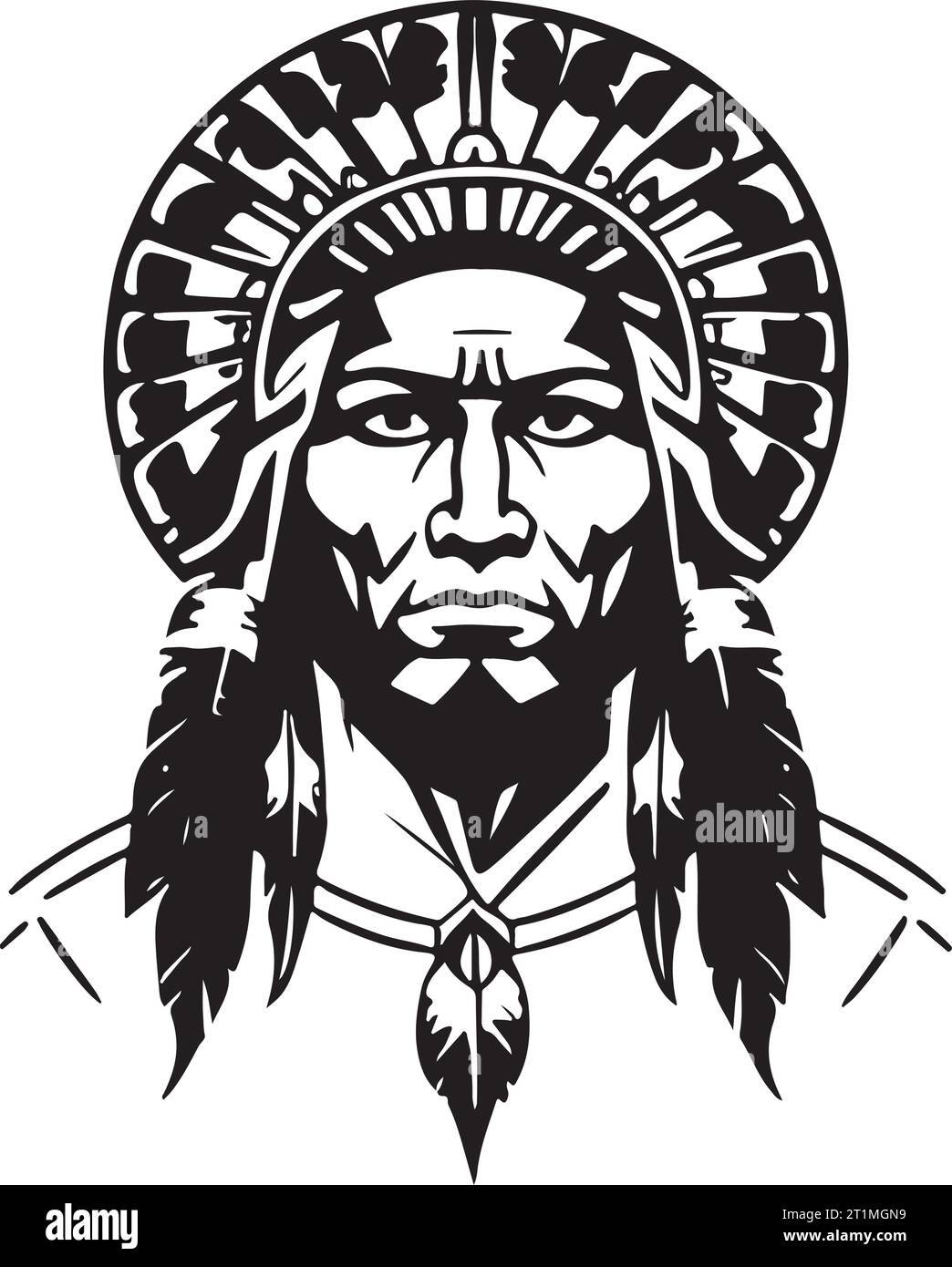 Awesome lovely Native indians emblem vector art Stock Vector Image ...