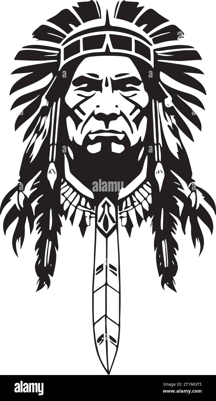 Great lovely Native indians emblem vector art Stock Vector Image & Art ...